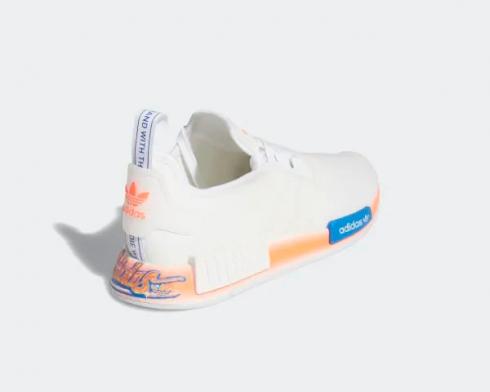 Adidas NMD R1 Graffiti Cloud White Signal Coral FV7852 - Adidas NMD ...