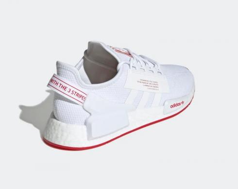 Adidas NMD R1 V2 Cloud White Scarlet Silver Metallic GV8252 - Adidas ...