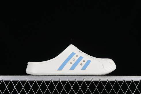 Adidas Adilette Clogs Off White Wonder Blue JH9850 - Adidas Sandals ...