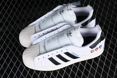 Adidas Originals x Monkey Kingdom Superstar Cloud White Core Black Blue ...