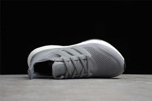 Adidas Ultra Boost 21 Wolf Grey White Black Shoes FV0381 - Adidas Ultra ...