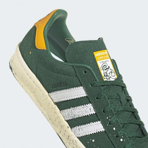 Adidas COOK x Campus 80 Paint Splatter Dark Green Footwear White Chalk ...