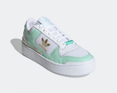 Adidas Forum Bold I Love Dance Cloud White Frozen Green Matte Gold ...