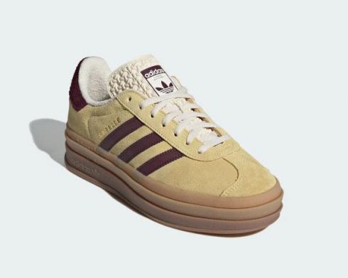 Adidas Gazelle Bold Almost Yellow Maroon Wonder White IF5937 - Other ...