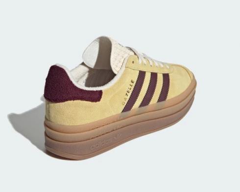 Adidas Gazelle Bold Almost Yellow Maroon Wonder White IF5937 - Other ...