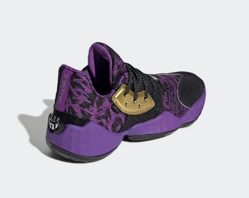 Adidas Harden Vol. 4 Star Wars Core Black Action Purple Gold Metallic ...