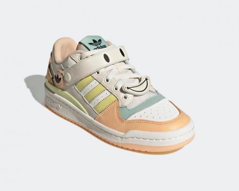 Adidas Originals Forum Low Chalk White Yellow Tint Glow Orange GW4427 ...