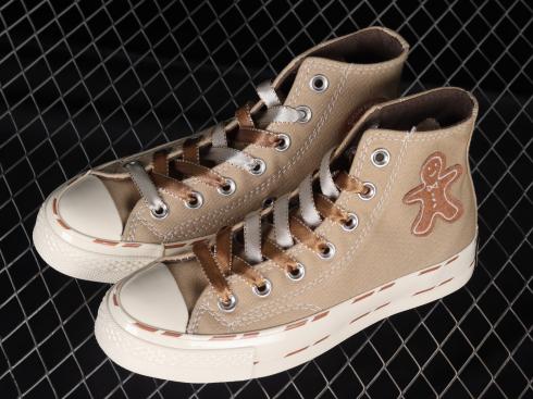 Converse Chuck Taylar All-Star 70 Hi Gingerbread Man Brown White ...