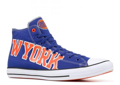 Converse Chuck Taylor All Star Hi New York Knicks Blue Orange 159428C ...