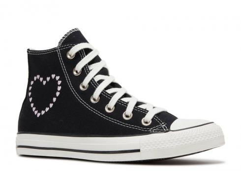 Converse Womens Chuck Taylor All Star High Embroidered Hearts Black ...