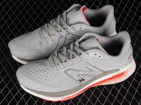 Fresh Foam x New Balance 860 v13 Light Aluminum True Red Black Mesh ...