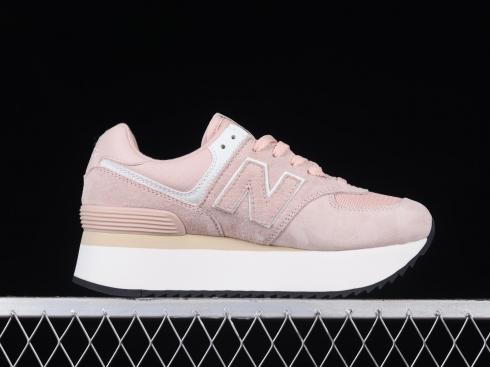New Balance 574 Plus Pink White Black WL574ZAC - New Balance Shoes ...