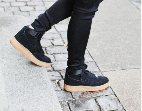 Nike Air Force 1 High Suede Black Gum Sneakers 749266-001 - Air Force 1 ...