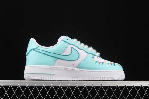 2021 Nike Air Force 1 07 Low White Green Clown Multi Color CW2288-146 ...