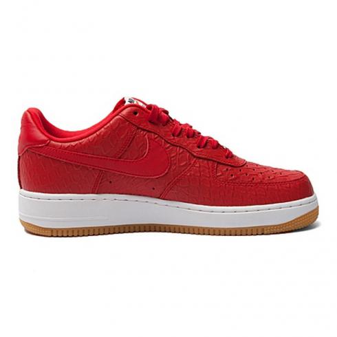 Nike Air Force 1'07 LV8 Red Python Gum Athletic Shoes 718152-600 - Air ...