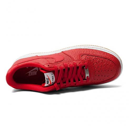 Nike Air Force 1'07 LV8 Red Python Gum Athletic Shoes 718152-600 - Air ...