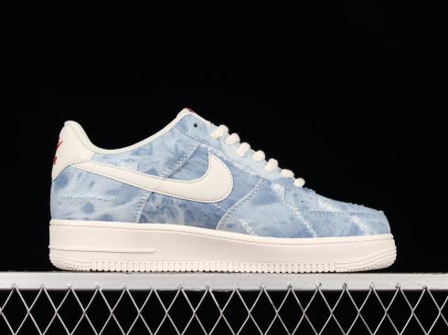 Nike Air Force 1 07 Low Denim Blue White Red DY1830-100 - Air Force 1 ...