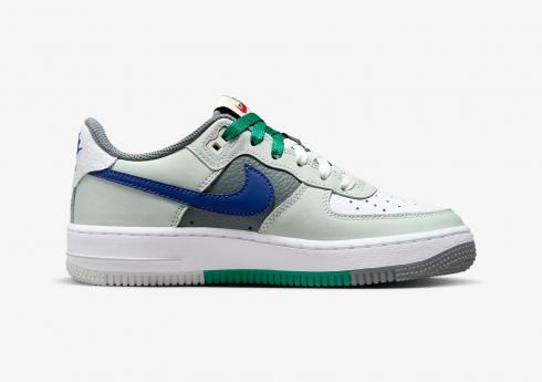 Nike Air Force 1 LV8 GS Remix Light Green White Smoke Gray FB9035-001 ...