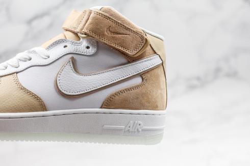 Nike Air Force 1 07 Mid Summit White Brown Shoes AO2425-201 - Air Force ...