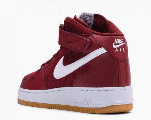 Nike Air Force 1 Mid 07 Team Red White Mens Running Shoes 315123-608 ...