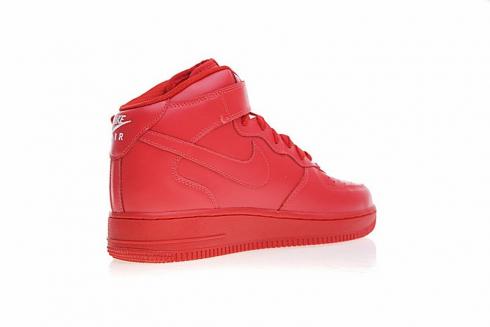 Nike Air Force 1 Mid 07 Triple Red Premium Leather AQ3776-992 - Air ...