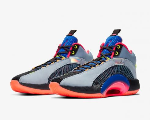 Air Jordan 35 SP TP PF Center of Gravity Glacier Grey Laser Crimson DC1493-001 - Air Jordan 35 ...