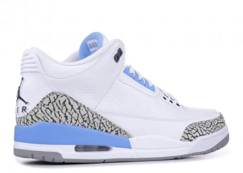 Air Jordan 3 Retro Unc Player Exclusive Blue White Grey Cement Valor ...