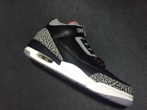 Nike Air Jordan III 3 Crack Gray Black Red Men Basketball Shoes Leather ...