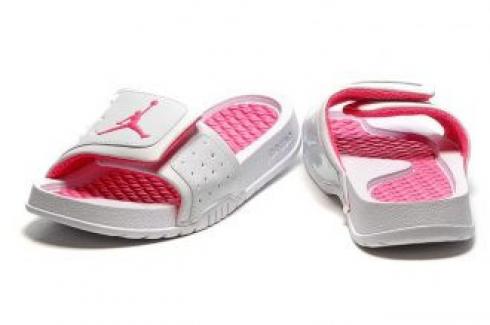 Air Jordan Hydro Slide 2 PS White Vivid Pink Youth Girls Shoes 429531 ...