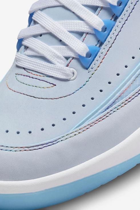 J Balvin x Air Jordan 2 Retro Celestine Blue White Multi-Color DQ7691 ...
