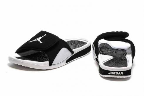 Air Jordan Hydro Retro 4 Black White Womens Sandals Slippers 705171-011 ...