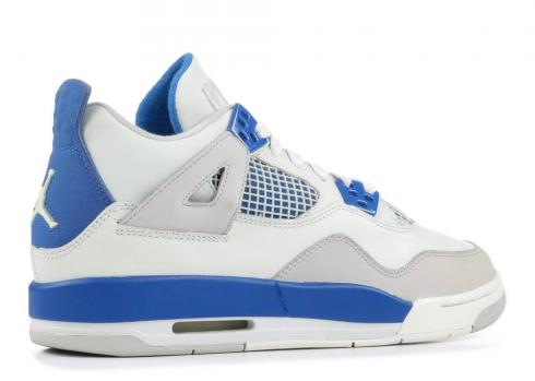 Air Jordan 4 Retro Gs Military Blue Off Grey Neutral White 308498-141 ...