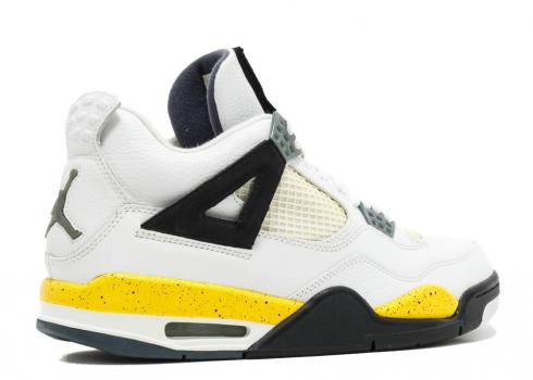 Air Jordan 4 Retro Ls Tour Yellow Blue Grey Dark Black White 314254-171 ...