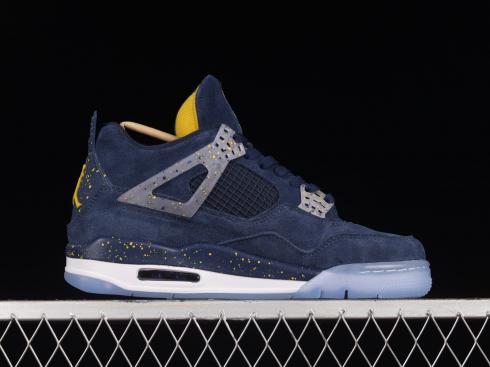Air Jordan 4 Retro Michigan PE Dark Obsidian University Gold Black AJ4 ...