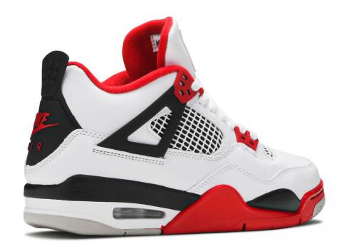 Air Jordan 4 Retro Og Gs Fire Red 2020 Grey Tech Black White 408452-160 ...