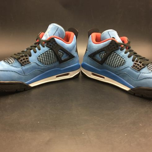 Travis Scott x Nike Air Jordan 4 Retro Men Basketball Shoes Royal Blue ...