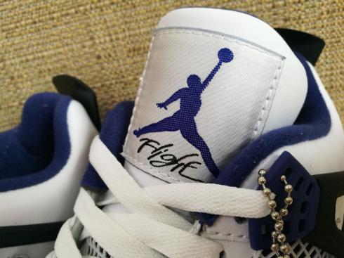 Nike Air Jordan 4 Retro IV AJ4 Motorsports White Game Royal Blue Men ...