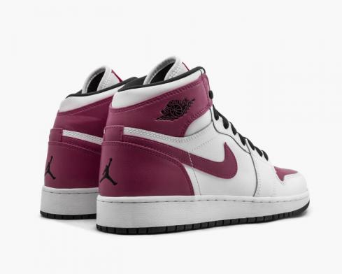 Air Jordan 1 Retro High GS White Sport Fuchsia Hot Lava Black 332148 ...