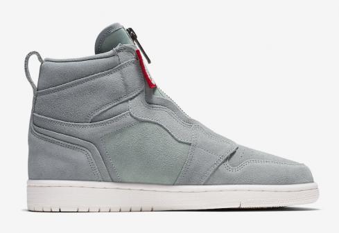 Air Jordan 1 Womens High Zip Mica Green Sail Metallic Red Bronze AQ3742 ...