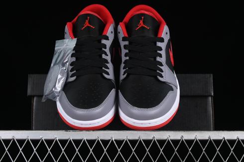 Air Jordan 1 Low Black Light Smoke Grey Gym Red 553558-060 - Air Jordan ...