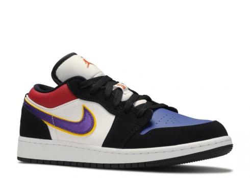 Air Jordan 1 Low Gs Rivals Purple Field White Black 553560-051 - Air ...