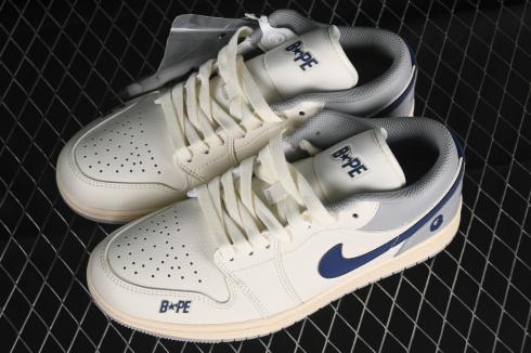 Nike Air Jordan 1 Low Bape Sail White Light Blue Grey JJ8688-004 - Air ...