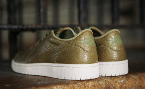 Nike Air Jordan 1 Low Flight Green Glow Cement Grey Mens Basketball ...