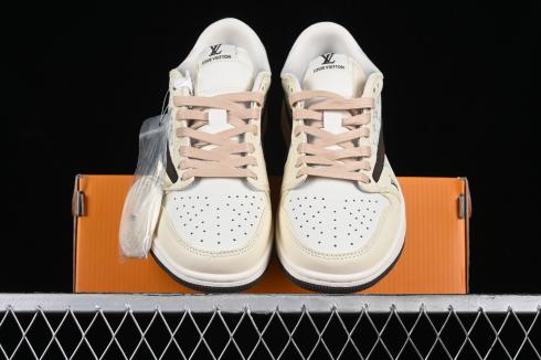 Travis Scott x Fragment Design x Air Jordan 1 Low OG SP LV Yellow Brown ...
