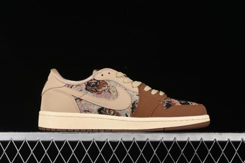 Ttravis Scott x Fragment Design x Air Jordan 1 Low OG SP Mocha Coffee ...