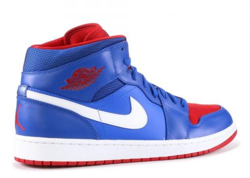 Air Jordan 1 Mid Detroit Pistons Game White Royal Gym Red 554724-407 ...