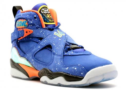 Air Jordan 8 Retro Db Gs Doernbecher Blue Orange Hyper Electro Black ...