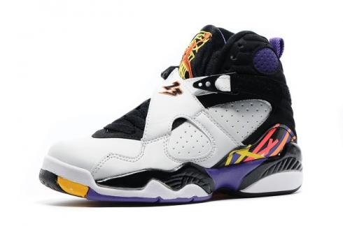 Nike Air Jordan 8 Retro Three Peat White Infrared 23 Black 305381-142 ...