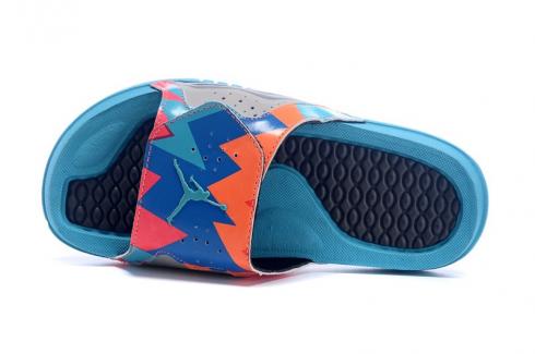 Air Jordan Hydro VII Retro 7 Womens Dark Grey Blue Orange 705467-013 ...