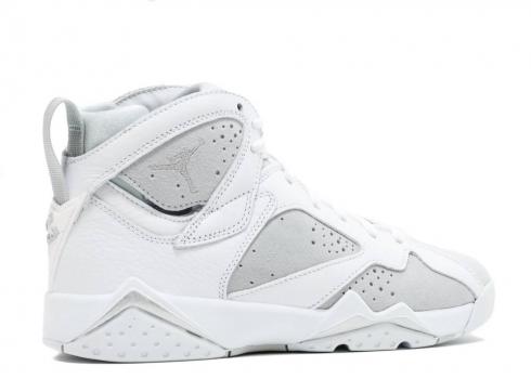 Air Jordan 7 Retro Bg Gs Pure Money Platinum White Silver Metallic ...